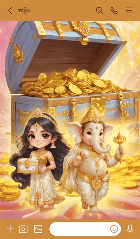 พระแม่ลักษมีandพระพิฆเนศ ร่ำรวย ถูกหวยรวย ธีมไลน์ ของแท้ 100 ลิขสิทธิ์แท้ ไม่มีวันหมดอายุ อัพเดต