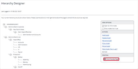Viewing Your Hierarchy Details And Locations