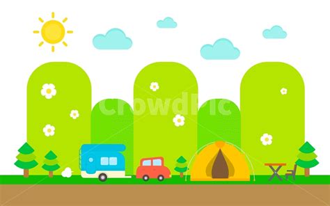 텐트 캠핑카 캠핑 산 아이콘 사진이미지일러스트캘리그라피 Dawool작가