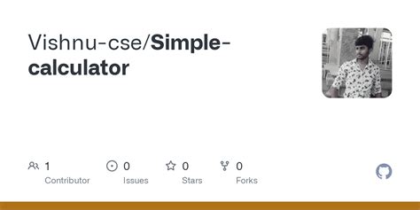 GitHub Vishnu Cse Simple Calculator