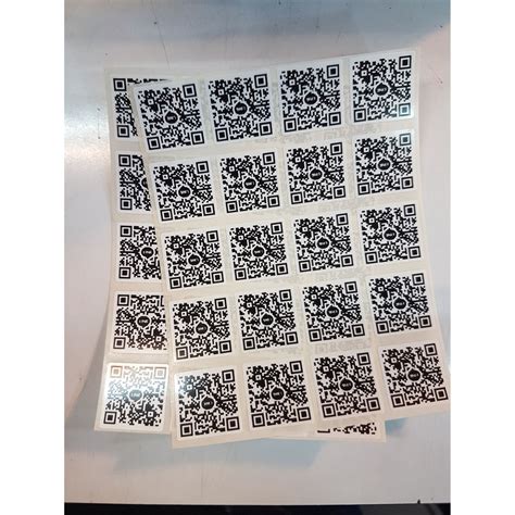 Qr Code印製~二維條碼~客製化貼紙~2公分正方形~防水~抗刮~撕不破~500張210元~空拍機貼紙 蝦皮購物