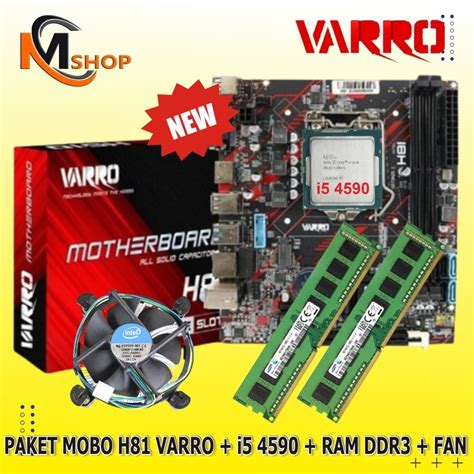 Mainboard Package Mobo H81 Lga 1150 Varro Nvme New Processor Core I5 4570 4590 Ram Ddr3 Fan