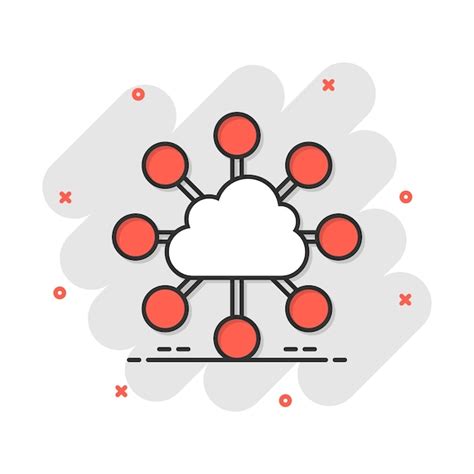 Premium Vector Vector Cartoon Cloud Computing Technology Icon In