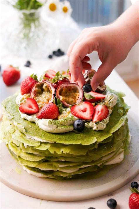 Matcha Crepe Cake Flouring Kitchen