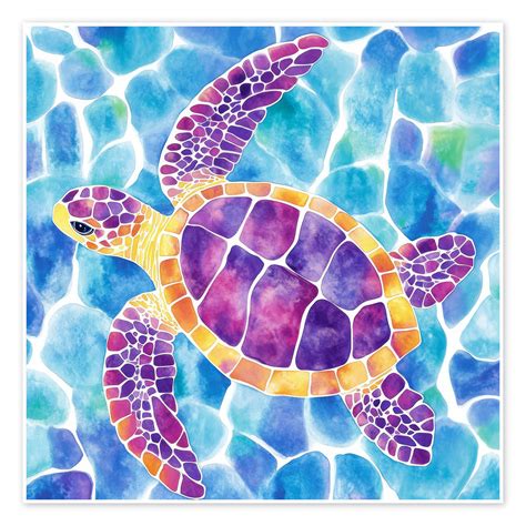 Turtle Print By Dejareve Posterlounge
