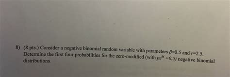 Solved Consider A Negative Binomial Random Variable With Chegg