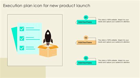 Execution Plan Icon For New Product Launch Ppt Sample