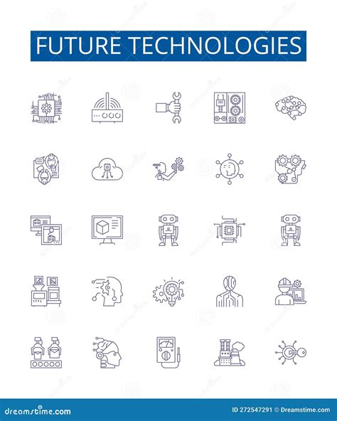 Future Technologies Line Icons Signs Set Design Collection Of Artificial Intelligence