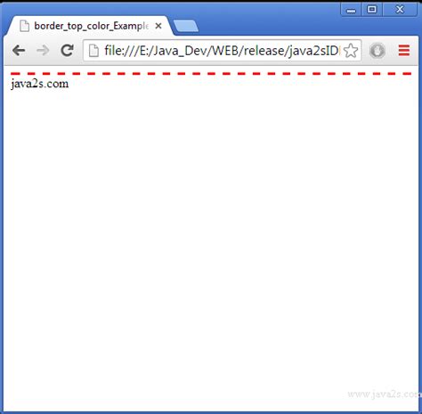 HTML CSS Border Top Color