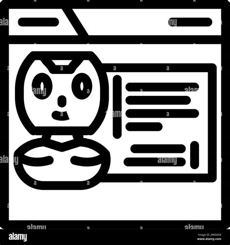 web chat bot line icon vector illustration stock vector image and art alamy