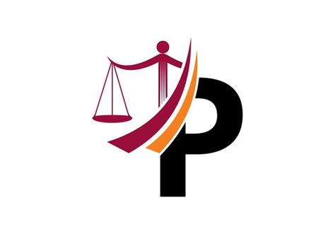 Premium Vector Initial P Monogram Alphabet With Law Scale Sign Symbol Lawyer And Justice Law