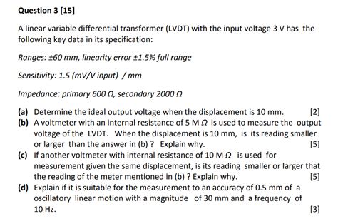 solved question 3 [15] a linear variable differential
