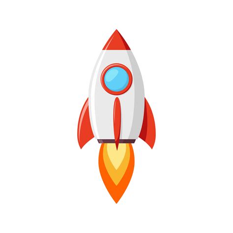 Rocket Ship Vector Isolated On White Background 9009224 Vector Art At