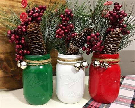 Christmas Mason Jar Ideas Christmas Mason Jar Centerpiece Mason Jar Breakfast