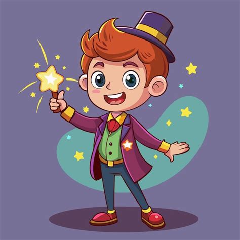 Premium Vector Man Doing Magic Cartoon Character Design
