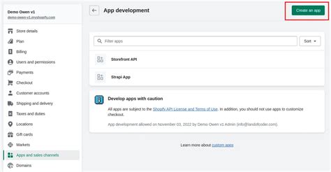 Create Shopify Admin And Storefront Api Tokens