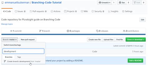 Branching Code Pluralsight