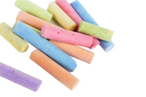 Premium Photo Chalks In Variety Of Colors Isolated On White