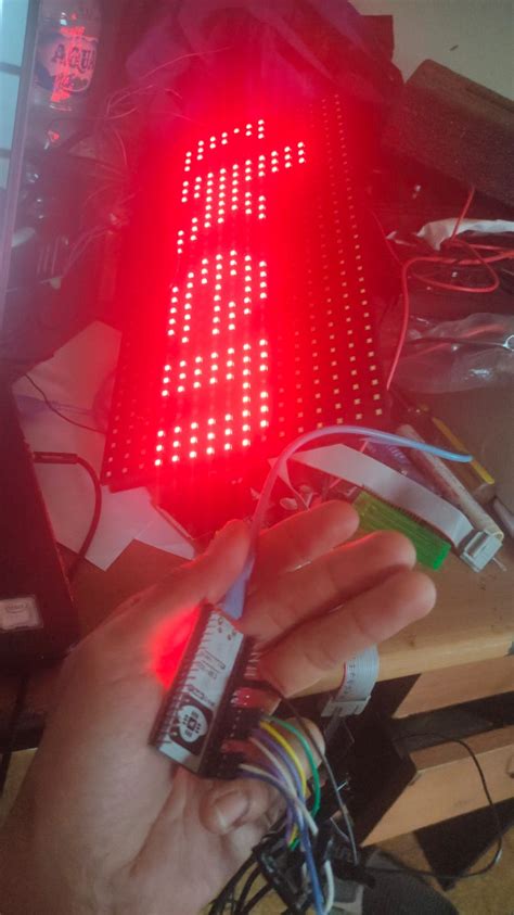 Monochrome 3216 P10 Hub12 Led Matrix Control With Esp32 Smartmatrix