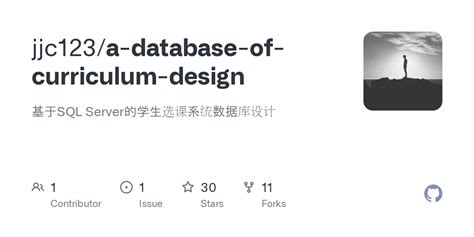 A Database Of Curriculum Designsqlsql At Master · Jjc123a Database Of Curriculum Design · Github
