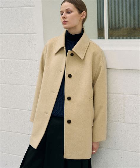 드로우핏우먼 소프트 캐시미어 오버사이즈 하프 코트