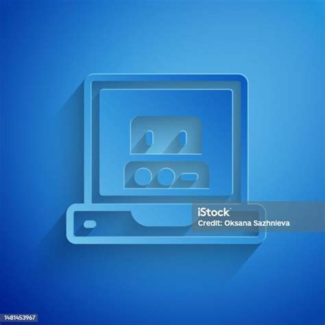 종이 컷 파란색 배경에 격리된 로봇 아이콘을 만듭니다 인공 지능 기계 학습 클라우드 컴퓨팅 종이 아트 스타일 벡터 3차원 형태에 대한 스톡 벡터 아트 및 기타 이미지