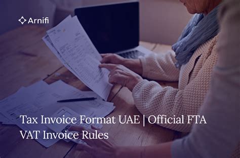 Tax Invoice Format Uae Official Fta Vat Invoice Arnifi