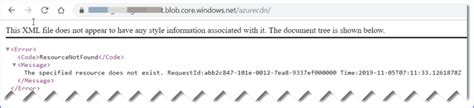 The Specified Resource Does Not Exist Azure Blob Storage