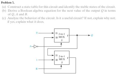 Solved Problem 5 A Construct A State Table For This Chegg Com