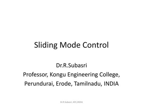 Sliding Mode Controller Pptx