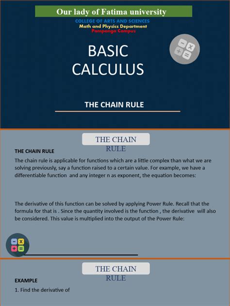 Calculus Week 7 Chain Rule And Derivative Of Trigonometric Radical And Exponential Functions