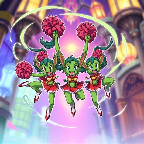 Anime Jrpg Style Cheerleaders Form A Dynamic Figur Ai Art