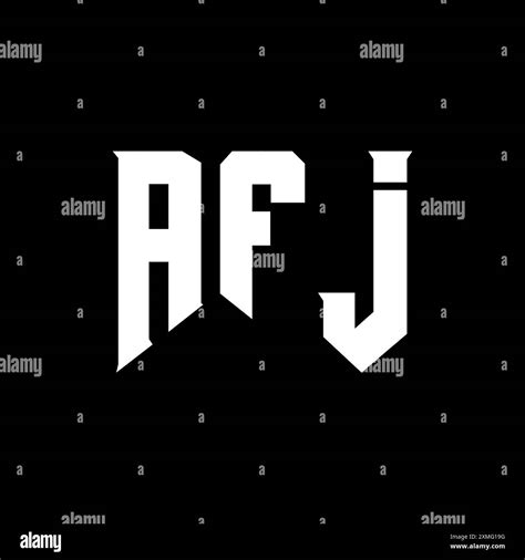 Afj Letter Logo Design For Technology Company Afj Logo Design Black