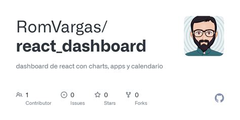 Github Romvargas React Dashboard Dashboard De React Con Charts Apps Y Calendario