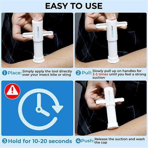 Ez Bites Relief Venom Extractor 3 Pack Bee Sting And Bite Suction Pump