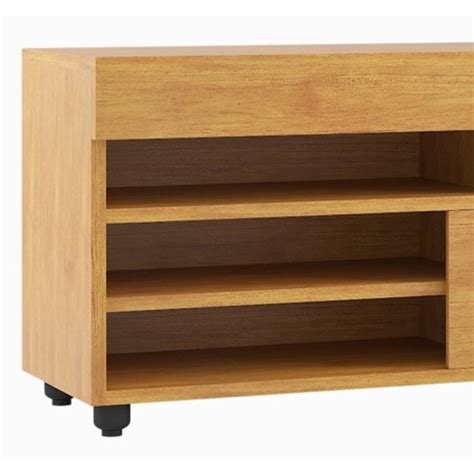 Rack Para Sala De Estar Para Tv Até 55 Polegadas 1 Porta Com Pés Cedro
