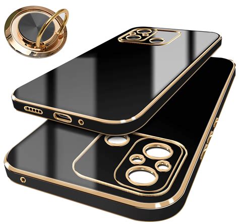 Etui Do Xiaomi Redmi C Ze Zlota Ramka Ring Czarne Szk O