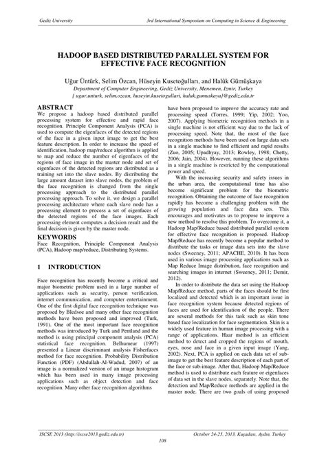 Pdf Hadoop Based Distributed Parallel System For Effective Face