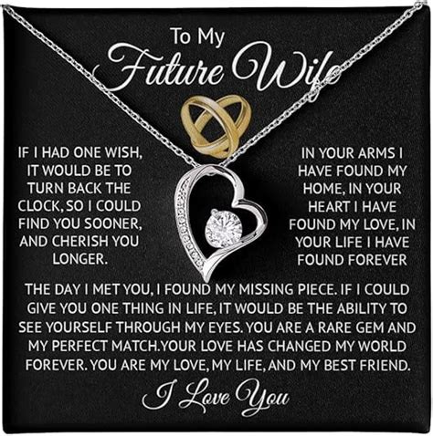 Love Heart Necklace For Future Wife From Future Husband Anniversary