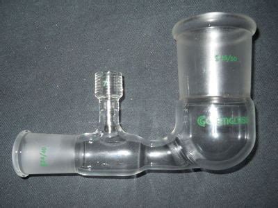 Chemglass 90° Glass Adapter With 45 50 And 24 40 Outer Joints And 7 Thread