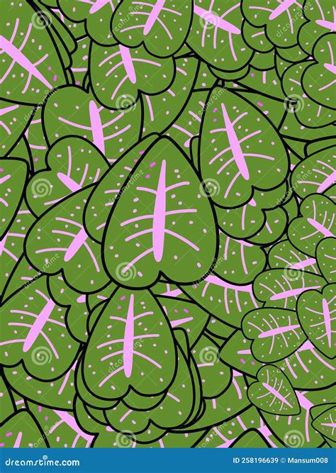 Beautiful Leaf Pattern Background Stock Illustration Illustration Of