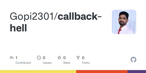 Github Gopi2301callback Hell