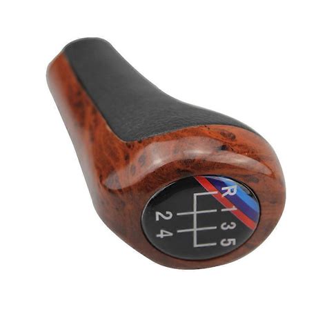 Wood 5 6 Speed Manual Car Gear Shift Knob Lever For Bmw 1 3 5 6 Series
