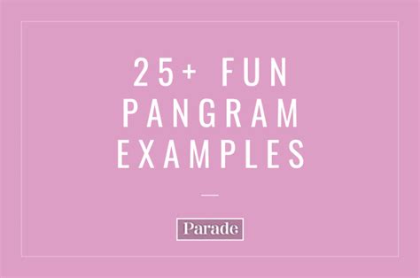 26 Fun Pangram Examples Parade