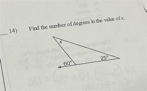 Solved Find The Number Of Degrees In The Value Of X Chegg Com