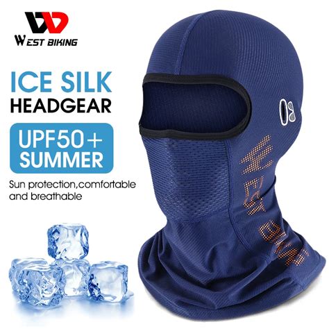 서쪽 자전거 쿨 남자 모자 여름 안티 Uv 전체 얼굴 커버 오토바이 Balaclava 얼음 실크 통기성 자전거 헬멧 마스크