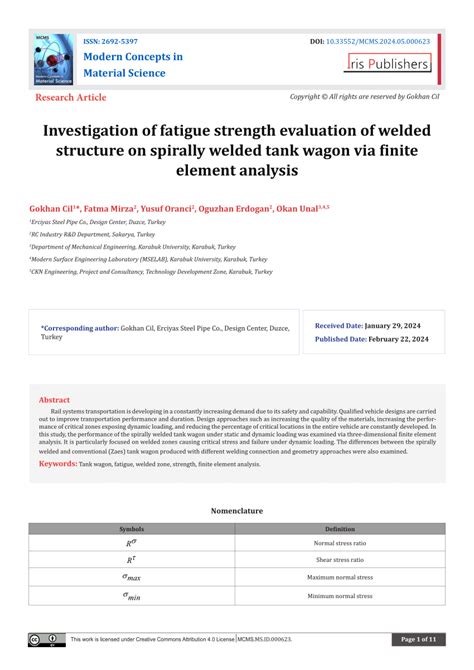 Pdf Investigation Of Fatigue Strength Evaluation Of Welded Structure On Spirally Welded Tank