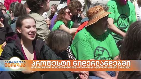 გარემოსდამცველთა პროტესტი ნიდერლანდებში Youtube