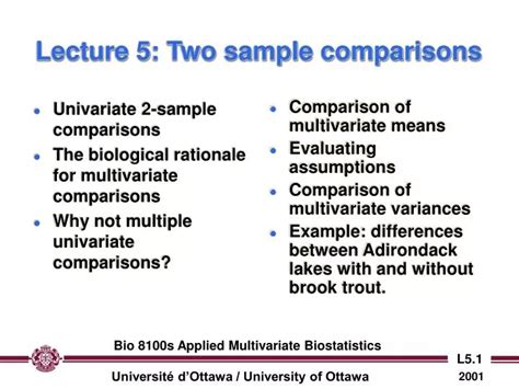 Ppt Lecture 5 Two Sample Comparisons Powerpoint Presentation Free