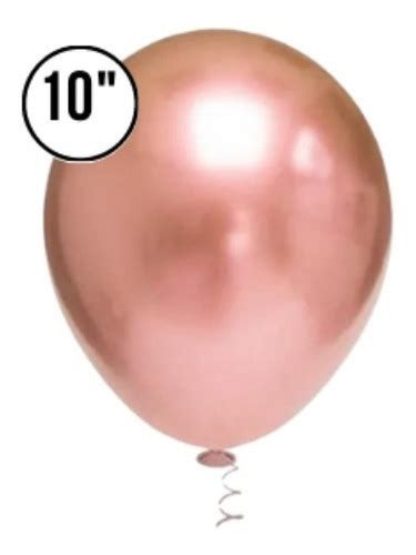 Balão Bexiga Metalizado Rose Gold Numero 10 C25 Unidades Mercadolivre